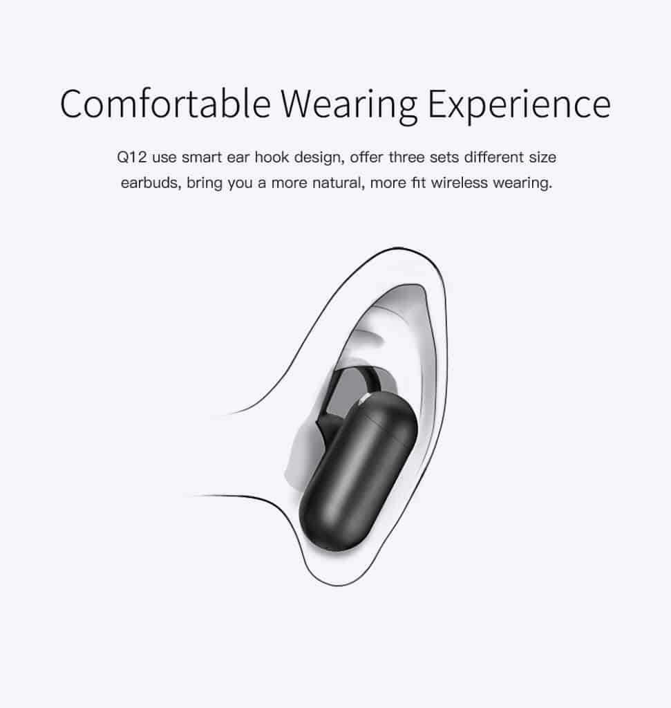QCY-Q12 Wireless Business Bluetooth Earphone - OhMyMi Malaysia - Xiaomi Roborock Amazfit Mi